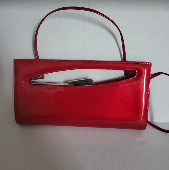 Stuart Weitzman | Bags | Stuart Weitzman Patent Leather Cluthc Bag ...